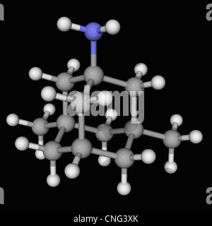 Memantine Alzheimer's disease drug, chemical structure. Atoms are ...