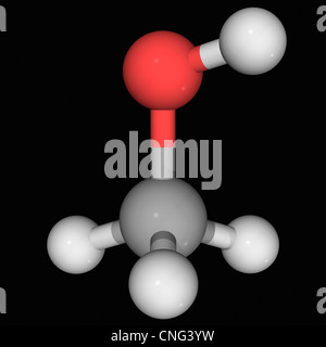 Chemical structure of a methanol (methyl alcohol, MeOH) molecule Stock ...