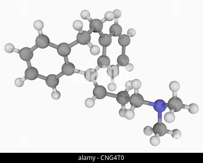 Amitriptyline drug molecule Stock Photo - Alamy
