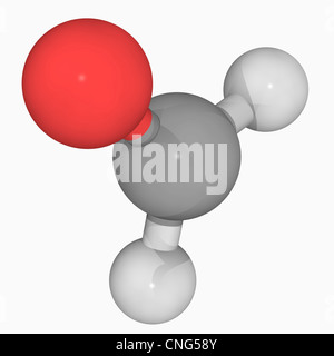 Formaldehyde. Molecular model of the organic compound formaldehyde (C ...