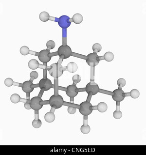 Memantine Alzheimer's disease drug, chemical structure. Atoms are ...