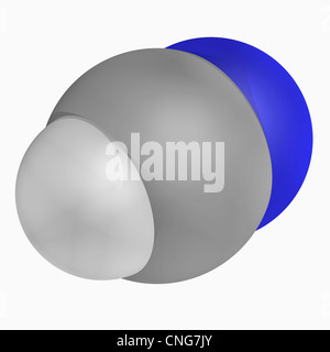 Hydrogen cyanide molecule Stock Photo - Alamy