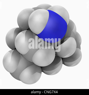 Memantine Alzheimer's disease drug, chemical structure. Atoms are ...
