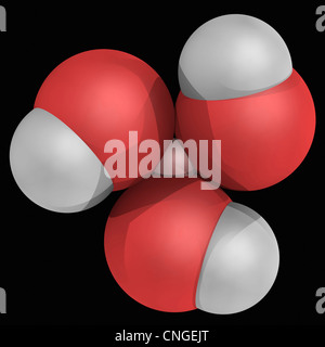 Boric acid molecule, chemical structure. Boric acid acts as an ...