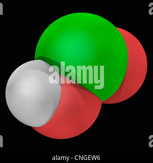 Chlorous acid molecule Stock Photo - Alamy