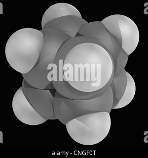 Cubane. Molecular model of the synthetic hydrocarbon cubane (C8.H8 ...