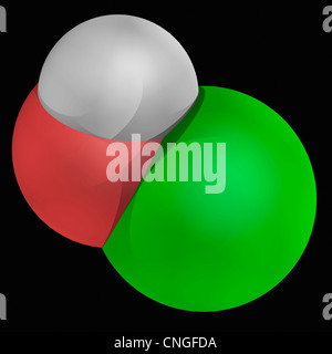 Hypochlorous acid molecule Stock Photo - Alamy