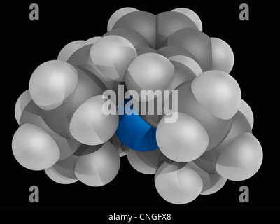 phencyclidine (PCP, angel dust) recreational drug, molecular model ...