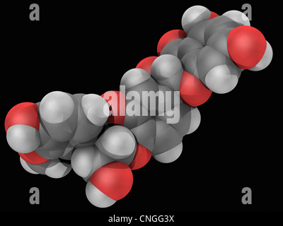 Silibinin (silybin) milk thistle molecule. Major constituent of ...
