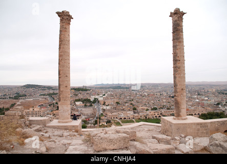 Ancient Edessa, ruins of the old city, first capital of Macedon, near ...