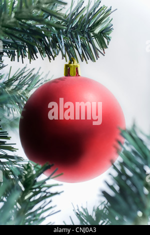 Red Christmas bauble Stock Photo - Alamy