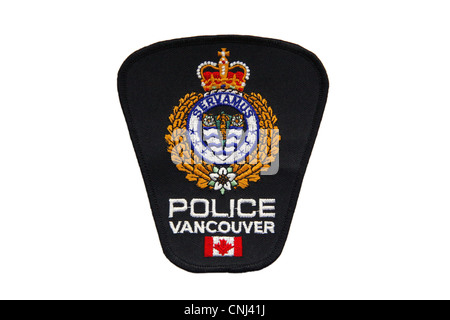 A Vancouver Police Department (VPD) patch is seen in Ottawa, on Sunday ...