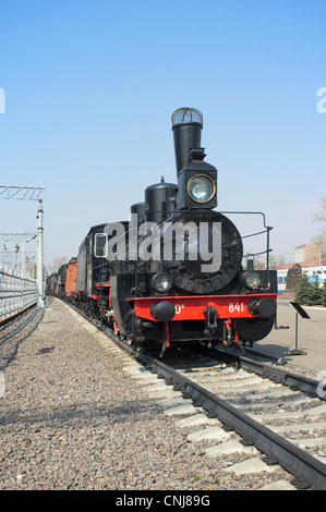 Russian vintage steam locomotive Ov-841 Stock Photo - Alamy