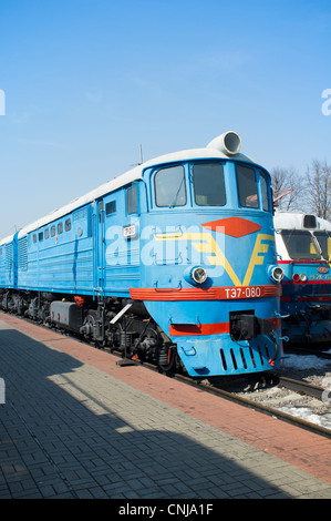 Russian diesel passenger locomotive TE7. Built in 1963 Stock Photo - Alamy