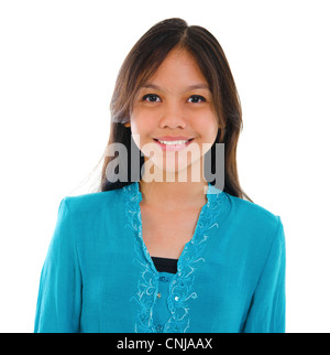 Young Pan asian teen isolated on white background Stock Photo - Alamy