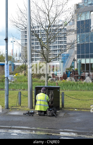 British Telecom engineer Stock Photo - Alamy