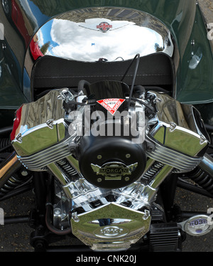 Harley Davidson engine. Classic car meet at Hanley Farm, Chepstow Stock ...