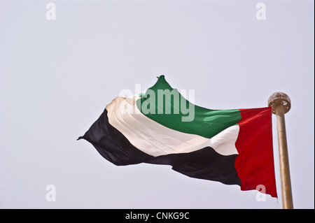 UAE national flag on 400 foot flagpole on Union House, Jumeirah Road ...