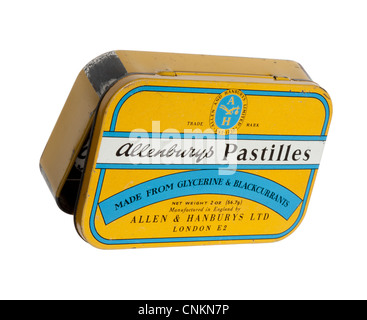 Allenburys blackcurrant pastilles tin box Stock Photo - Alamy