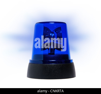 Blue rotating beacon Stock Photo - Alamy