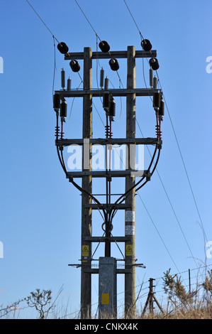 33kV. electrical power lines and cable junction. Roan Edge Quarry, New ...