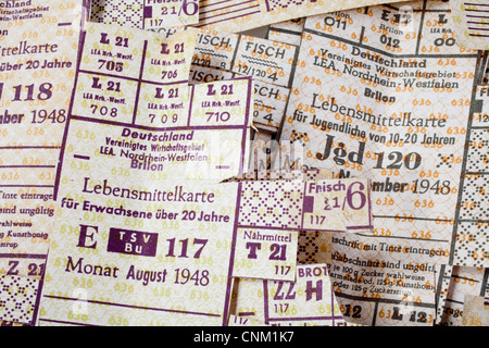Coupon, ration card for food, Third Reich food ration card, 1948 ...