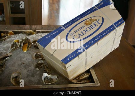 French Cadoret Brittany oysters on ice at Friday Brunch at Park Hyatt ...