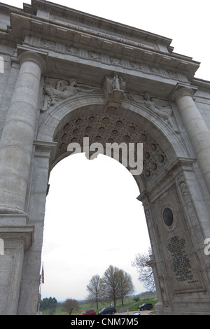 Closeup of the National Memorial Arch at Valley Forge National Park in ...