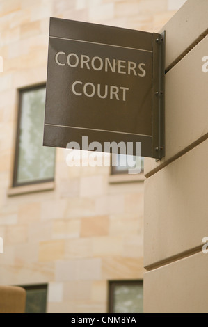 Coroners Court sign Stock Photo - Alamy