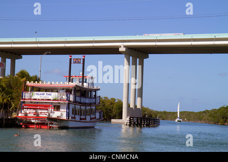 Jewfish Creek in Key Largo, Florida looking north at the Intracoastal ...