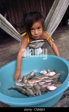 Young girl by the Amazon River. Loreto Province, Peru Stock Photo - Alamy