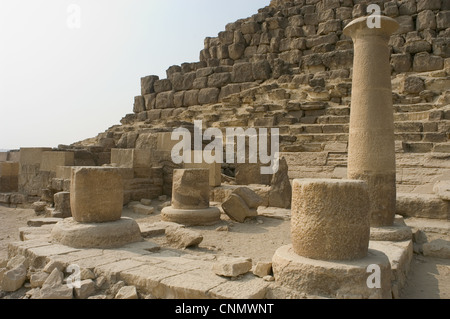Egypt. Henutsen's pyramid at Giza. Columns. Fourth-dynasty Queen. 26th ...