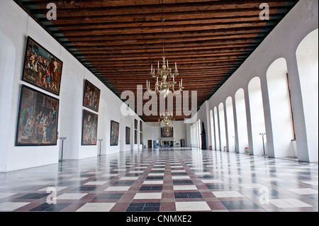 The interior of the renaissance Kronborg Castle in Helsingor, Denmark ...