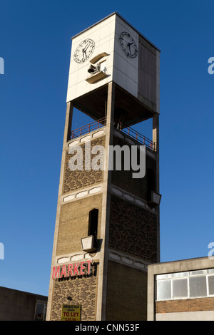 Shipley Market Clock Tower, built in the 1960s Stock Photo - Alamy