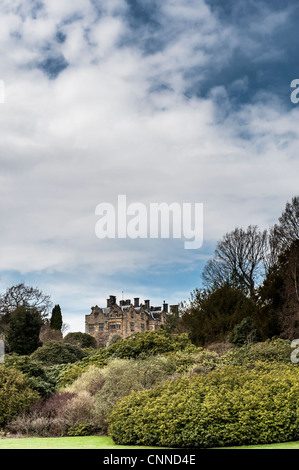 The beautiful exterior of the historic Scotney Castle surrounded by ...