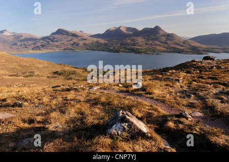 View from Beinn Alligin over the Torridon Mountains Stock Photo - Alamy