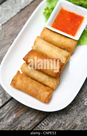 Traditional chinese crispy fried stuffed springroll Stock Photo - Alamy
