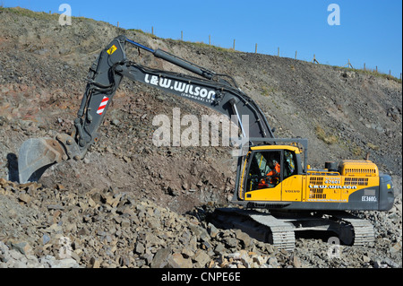 Volvo EC360CL tracked excavator operating at Roan Edge Quarry. New ...