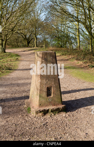 Old trig point on Kinver Edge Stock Photo - Alamy