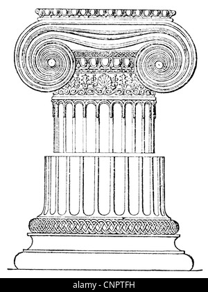order, temple, athens, athena, ionic, detail, historical, temple ...