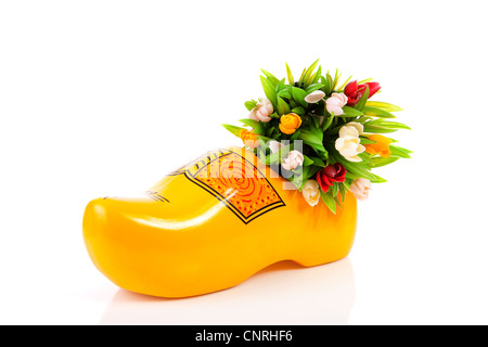 Dutch clogs and tulips Stock Photo - Alamy