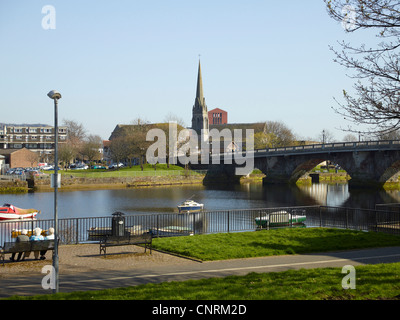 The River leven and old Dumbarton Bridge, Dumbarton, Scotland Stock ...