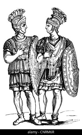 Roman soldier of the Praetorian Guard. Historical silhouette drawing ...