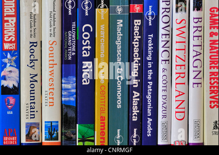 Collection showing assortment of travel guides and guidebooks about ...