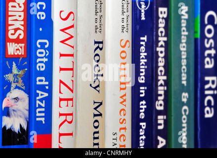 Collection showing assortment of travel guides and guidebooks about ...