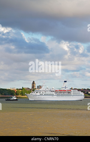 Cruise ship MV ASTOR approaching Liverpool Cruise Liner Terminal ...