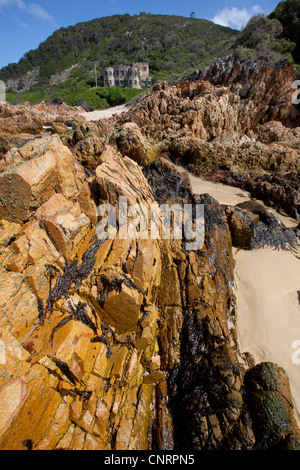 The Knysna Castles on Noetzie Beach, Garden Route, South Africa Stock ...