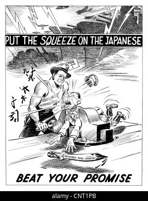 Vintage World War II cartoon poster of a sinking ship, a survivor ...