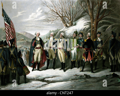 Digitally restored picture of General George Washington and his ...