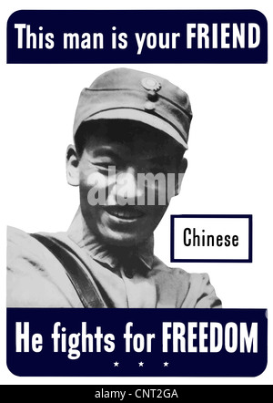 Chinese world war two poster depicting Chiang Kai Shek the Chinese ...